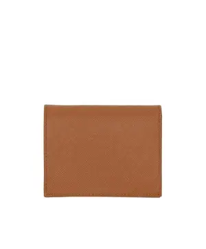 Prada Small Saffiano-leather Wallet - Brown