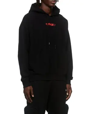 Off-White Logo-print Arrow Painterly-print Hoodie