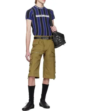 Martine Rose Logo Tight T-shirt - Blue