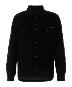 Dolce & Gabbana Logo Patch Padded Corduroy Jacket