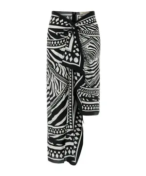 Blumarine Asymmetrical Foulard-print Skirt