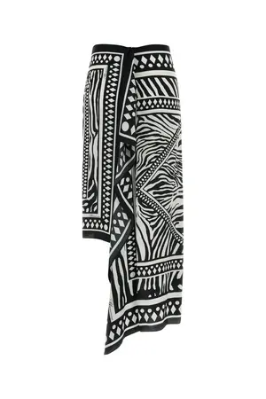 Blumarine Asymmetrical Foulard-print Skirt