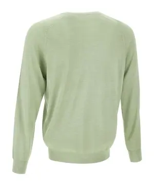 KANGRA Silk-cashmere Crew Neck Knitwear - Light Green