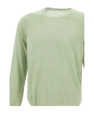 KANGRA Silk-cashmere Crew Neck Knitwear - Light Green