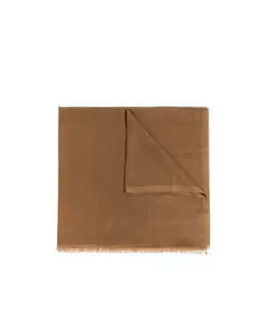 FERRAGAMO Short Fringed Scarf - Brown