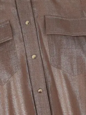 Brunello Cucinelli Metallic-effect Long-sleeve Shirt