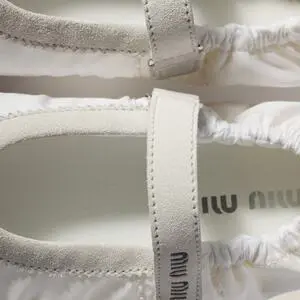 Miu Miu Round Toe Strap Ballet Flats
