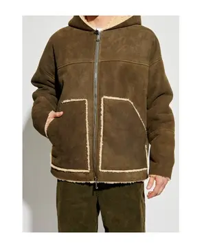 Dsquared2 Zip-up Hooded Leather Coat