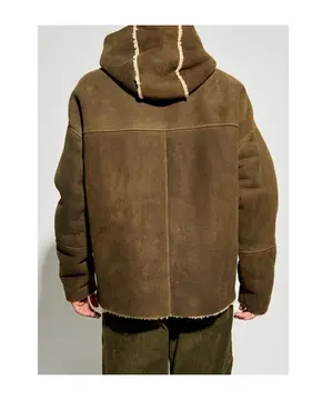 Dsquared2 Zip-up Hooded Leather Coat