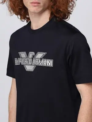 Emporio Armani Embroidered-logo Cotton T-shirt