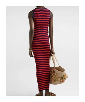 Dolce & Gabbana Striped Midi Dress