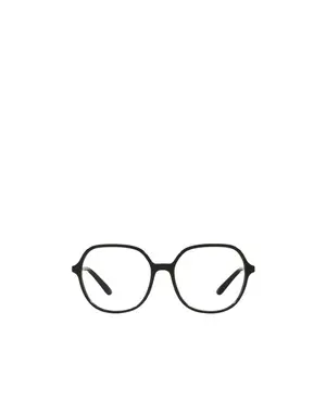 Dolce & Gabbana Logo Flat Mirror Eyeglasses - Black