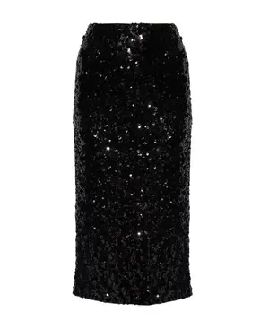 Dolce & Gabbana Sequined Midi Skirt - Black