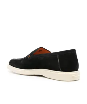Santoni Almond-toe Slip-on Loafers