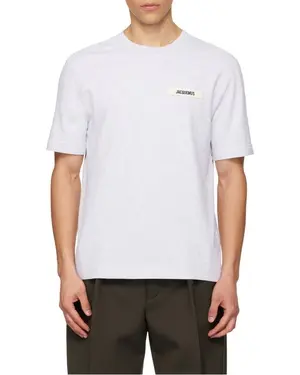 Jacquemus Logo Patch Crewneck T-shirt - Grey