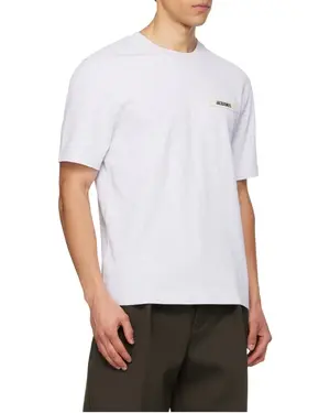 Jacquemus Logo Patch Crewneck T-shirt - Grey