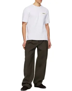 Jacquemus Logo Patch Crewneck T-shirt - Grey