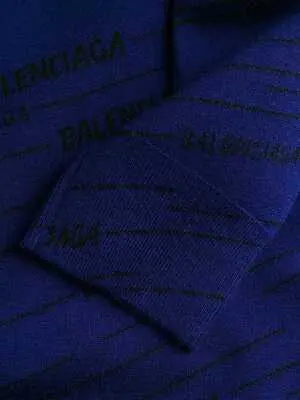 Balenciaga Diagonal Logo Jacquard Sweater