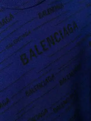 Balenciaga Diagonal Logo Jacquard Sweater