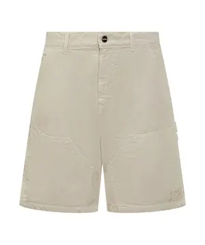 BARROW Logo Patch Cargo Shorts - Light Beige