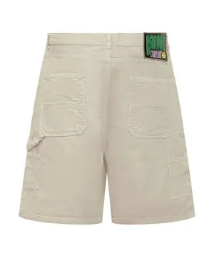 BARROW Logo Patch Cargo Shorts - Light Beige