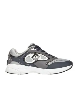 Fendi Forward Lace-up Sneakers - Gray