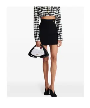Balmain High-waisted Mini Skirt With Side Zippers