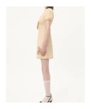 Valentino Garavani Embroidered Mini Dress With Floral Motifs