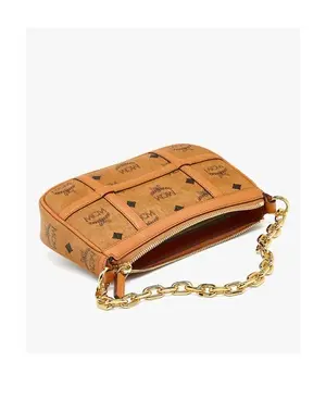 Mcm Delmy Logo Printed Shoulder Bag