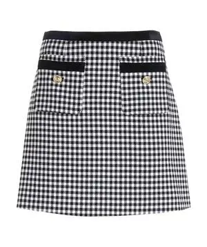 Versace Gingham Check Mini Skirt