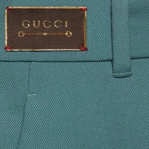 Gucci High-waisted Horsebit Trousers - Blue