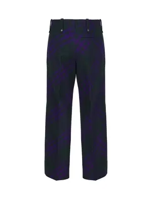 Burberry Check-pattern Wide-leg Trousers