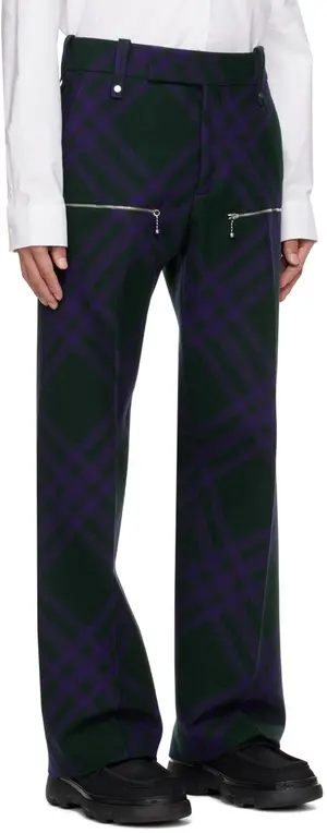 Burberry Check-pattern Wide-leg Trousers