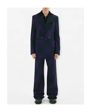 Burberry Check-pattern Wide-leg Trousers