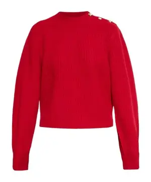 Isabel Marant Étoile Nolly Crewneck Knitted Jumper With Button Detailing