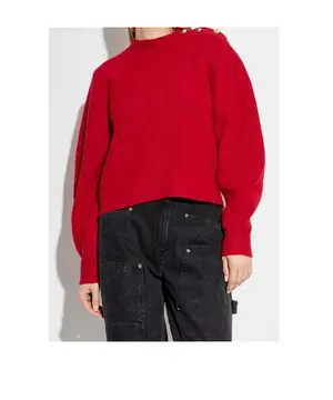 Isabel Marant Étoile Nolly Crewneck Knitted Jumper With Button Detailing
