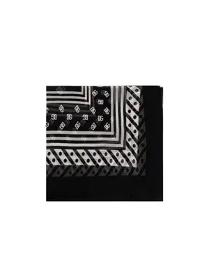 Dolce & Gabbana Dolce Gabbana All-over Dg Logo Printed Scarf - Black