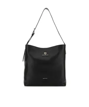 Alexander McQueen Logo Print Shoulder Bag - Black
