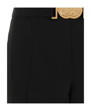 Moschino Smiley Buckled Tailored Pants