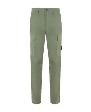 Stone Island Cargo Pants With Logo Patch