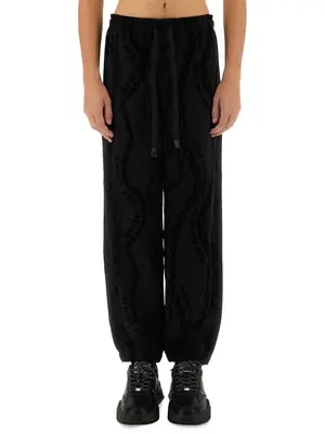 Versace Chain Print Joggers - Black