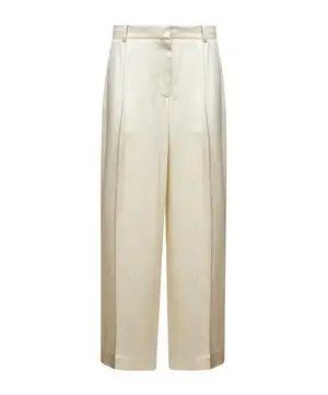 TOTEME Pleated Wide Leg Trousers