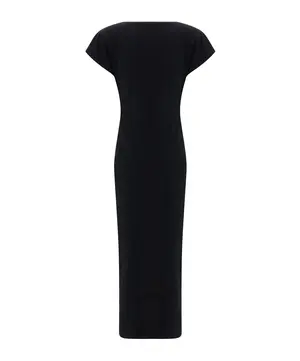 Isabel Marant Étoile Ruched Midi Dress With Front Slit - Black
