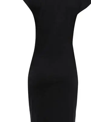 Isabel Marant Étoile Ruched Midi Dress With Front Slit - Black
