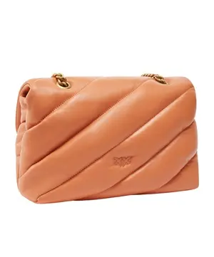 Pinko Love Classic Puff Maxi Quilted Shoulder Bag - Brown