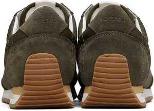 TOTEME Low-top Lace-up Sneakers - Dark Olive