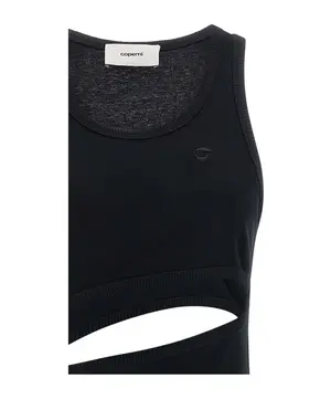 Coperni Ribbed Asymmetrical Cutout Mini Dress