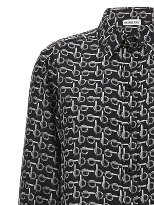 Burberry B Jacquard Long Sleeved Shirt - Black