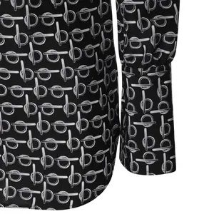 Burberry B Jacquard Long Sleeved Shirt - Black
