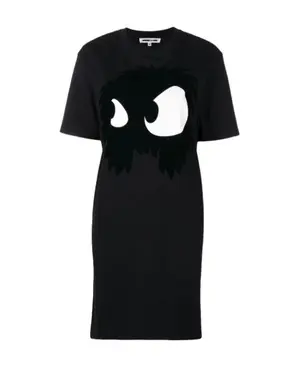 Alexander McQueen Printed T-shirt Dress - Black